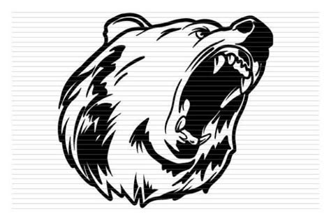 Grizzly Bear Face Graphic By Awspik · Creative Fabrica