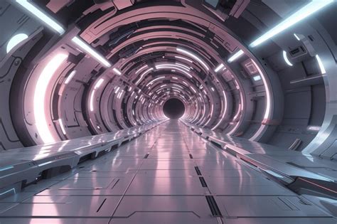 Premium AI Image A Close Up Of A Tunnel With A Light At The End