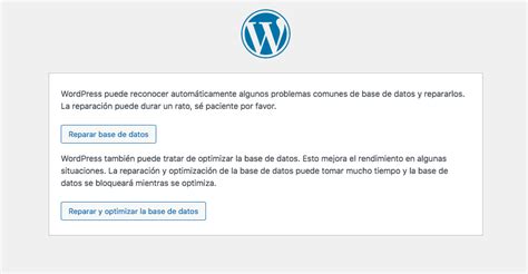 Reparar La Base De Datos De Wordpress Con Wp Allow Repair Vertegrande
