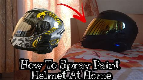 Spray Paint Helmet At Home Matte Black Gopro Hero 8 YouTube