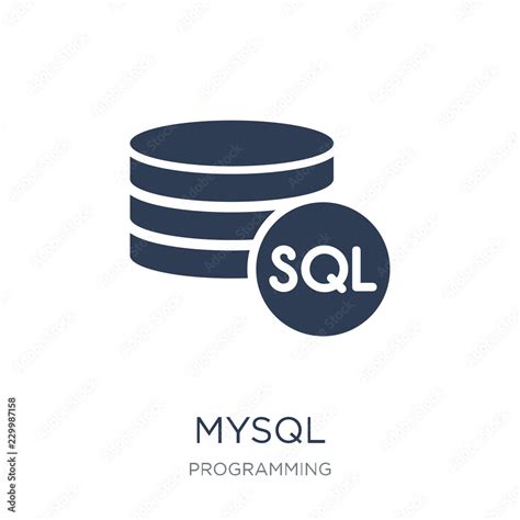 mysql icon trendy flat vector mysql icon on white background from