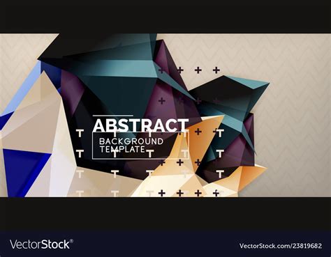 Low Poly Design 3d Triangular Shape Background Vector Image