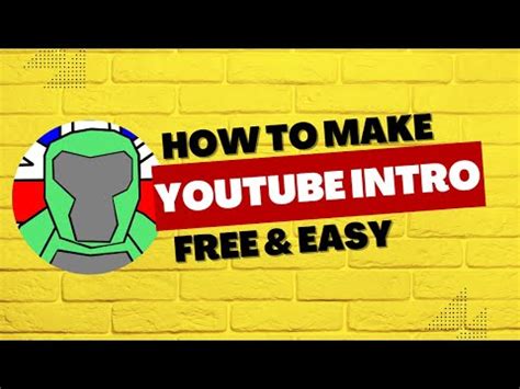 How To Create A YouTube Intro YouTube