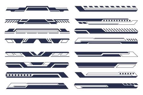 Hud Futuristic Tech Border Design Set Graphic By Ozan Id · Creative Fabrica