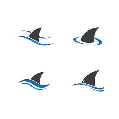 Premium Vector Shark Fin Logo Template Vector Icon Illustration