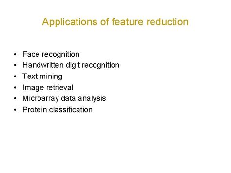 Feature Reduction Algorithms What Is Feature Reduction Feature