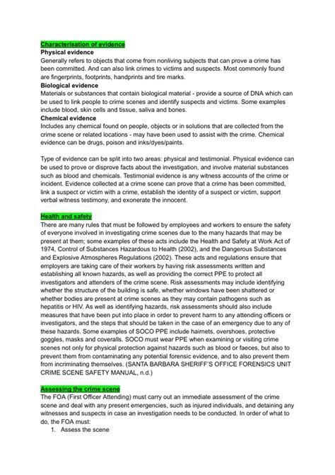 Forensic And Criminal Investigation Unit 4a Assignment Unit 4