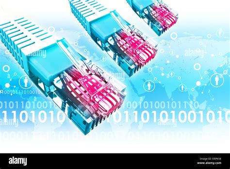 Set Of Computer Cables Stock Photo Alamy