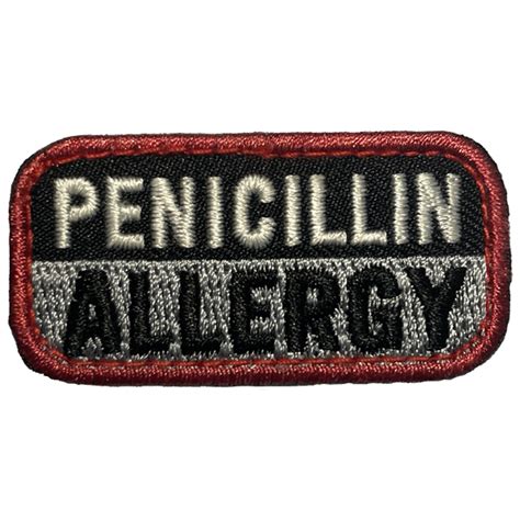 Penicillin Allergy Patch Custom Canine Unlimited
