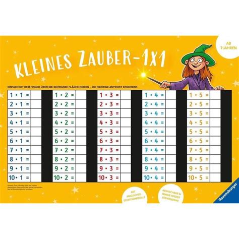 Zaubertafel Kleines Zauber 1x1 Zauber 1x1 Rechnen Lernen