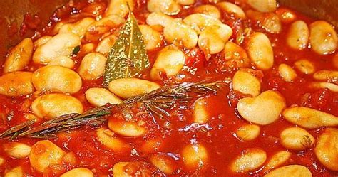 Rezepte sammlung2020 Gigandes große weiße Bohnen in Tomatensauce
