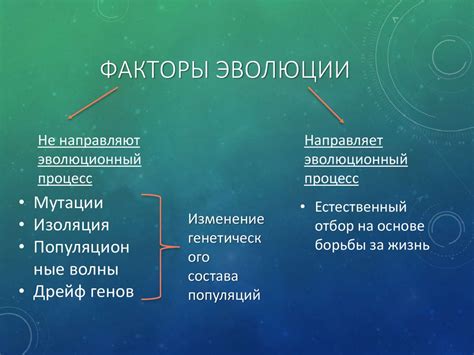 Факторы эволюции презентация 11 класс