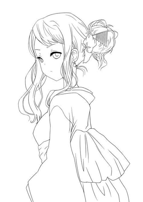 漫画天使美少女简笔画 简笔画图片大全 普车都