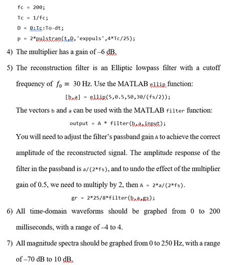 Solved Perform A Matlab Simulation Of The Sampling Chegg