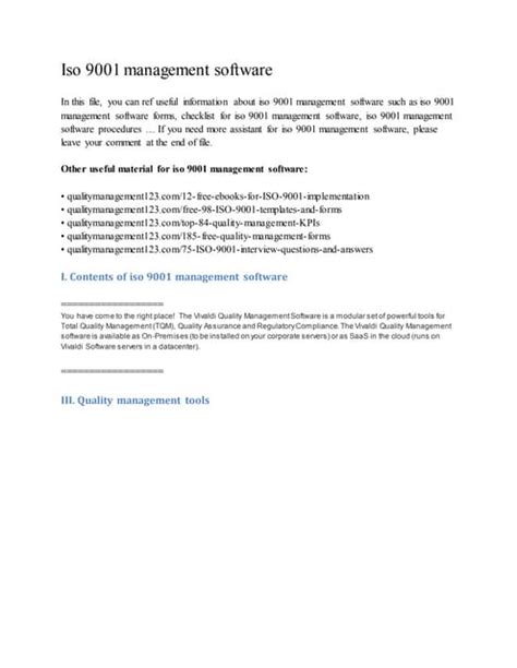 Iso 9001 Management Software Pdf