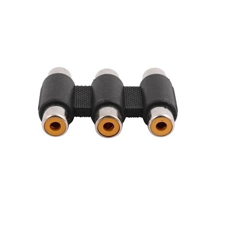 Triple 3 Rca Female To Female Audio Extension Coupler Adapter Connector