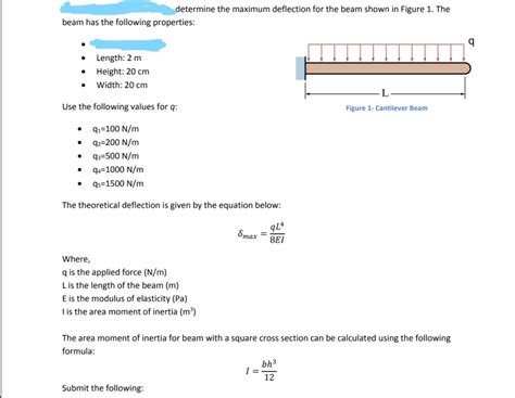 Solved Determine The Maximum Deflection For The Beam Shown