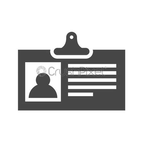 Id Card Template Icon Cartoon Style Stock Vector Crushpixel