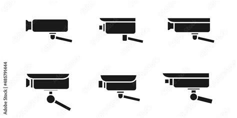 Vector Security Camera Icons Stock Vector Adobe Stock