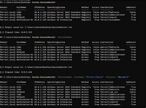 Invoke Sessionhunter Retrieve And Display Information About Active User Sessions On Remote