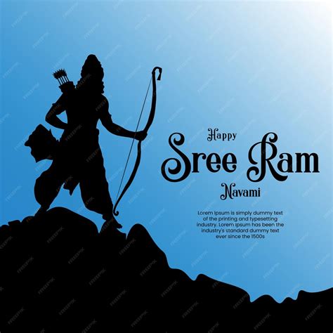 Premium Vector Vector Shree Ram Navami Celebration Poster Design
