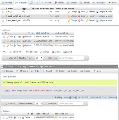 Select Mysql Get Number Between Two Field Containig 20digit Long