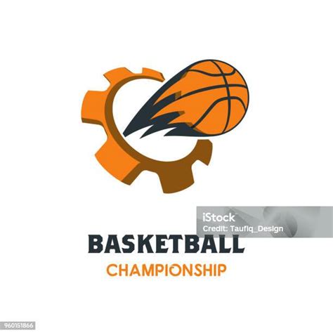 농구 볼의 실루엣입니다 기어와 효과 다닌다고 생각해 보세요 농구 로고 템플릿 농구 팀 스포츠에 대한 스톡 벡터 아트 및 기타 이미지 농구 팀 스포츠 농구공 0명