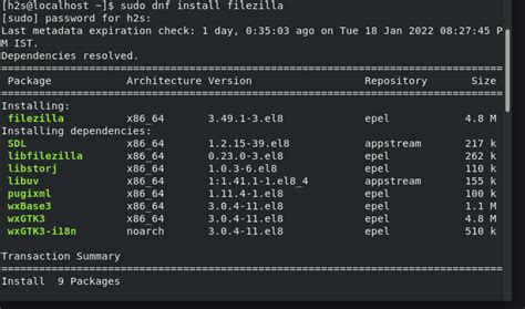 how to install filezilla client on rocky linux 8 almalinux linuxshout