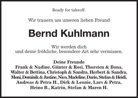 Bernd Kuhlmann Nachruf Stader Tageblatt