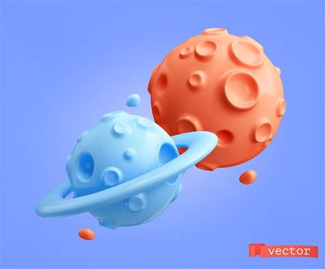 Premium Vector Planets 3d Vector Cartoon Objects