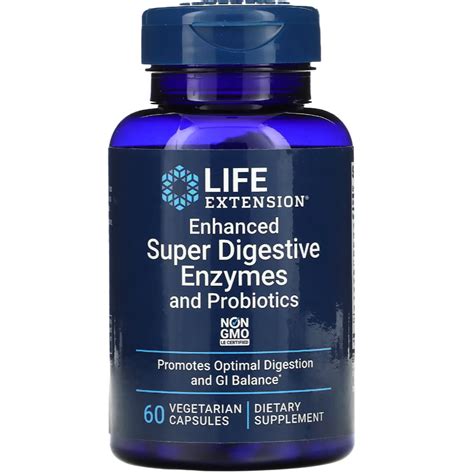 Life Extension Enhanced Super Digestive Enzymes With Probiotics 60