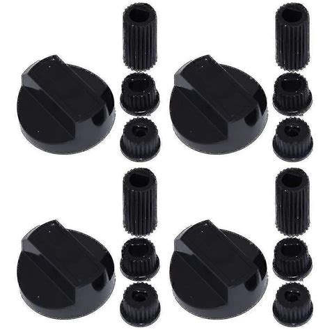 Universal Cooker Oven Grill Control Knobs And Adaptors Black Fits All