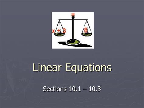 ppt linear equations powerpoint presentation free download id 730732