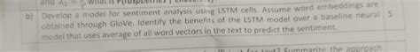 Solved B ﻿develop A Model For Sentiment Analysis Using Lstm