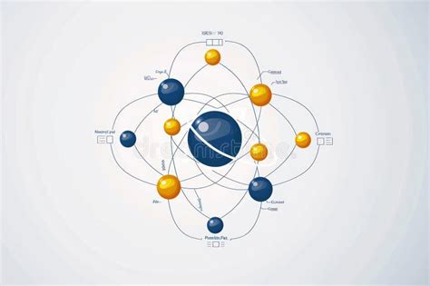 Colorful Atomic Structure Illustration With Electron Orbits And Nucleus