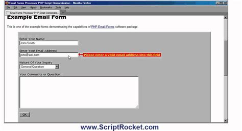 Php Formmail Script Secure Php Form Processor Scripts For Email Forms
