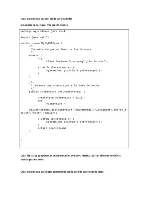 Clase 1 Ibatis Pdf Java Lenguaje De Programación Sql