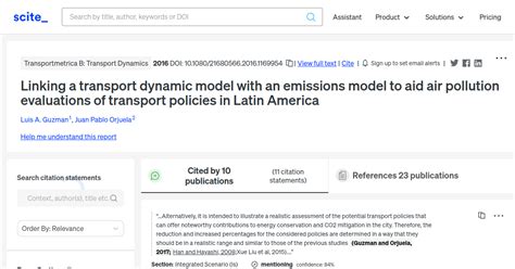Linking A Transport Dynamic Model With An Emissions Model To Aid Air