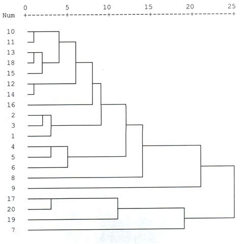 Phenogram Based On Average Linkage Cluster Analysis Of Virulence Of 20 Download Scientific