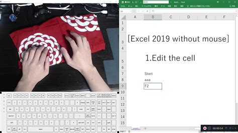 [excel 2019 without mouse] 1 edit the cell youtube