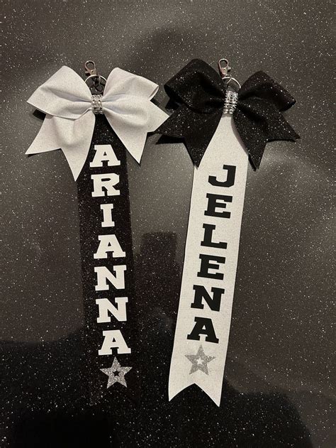 Personalised Pin Me Cheer Ribbon Pin Me Comp Chain Cheerleader T