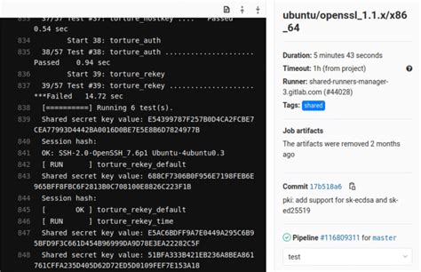 Test 39 Failed For Ubuntu Openssl 1 1 X X86 64 After 122 63 Seconds Of
