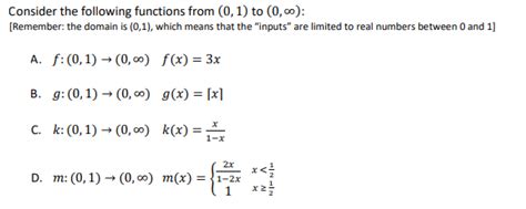 Solved Consider The Following Functions From To Chegg Com