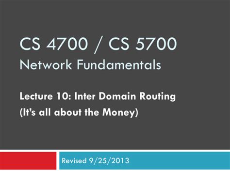 Inter Domain Routing