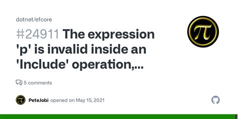 The Expression P Is Invalid Inside An Include Operation Since It