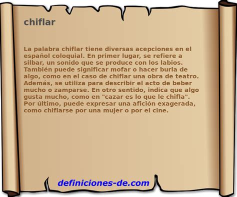 Significado De «chiflar