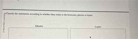 Solved Classify The Statements According To Whether They Chegg