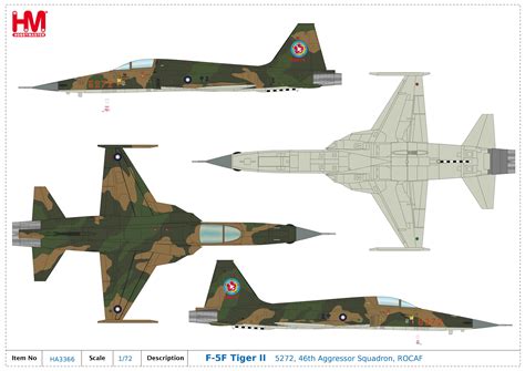 172 Northrop F 5f Tiger Ii 5272 46th Aggressor Squadron Rocaf Taiwan