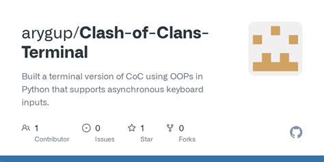 Github Arygupclash Of Clans Terminal Built A Terminal Version Of Coc Using Oops In Python