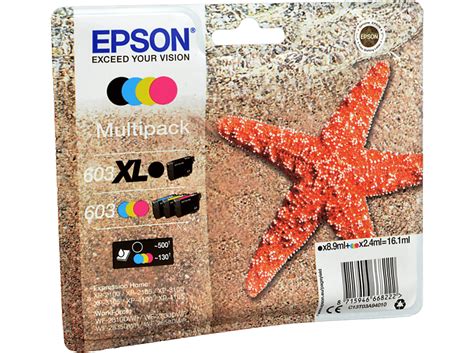 EPSON 603XL Multi Pack Zwart Geel Magenta Cyaan Blauw Zwart Cyaan